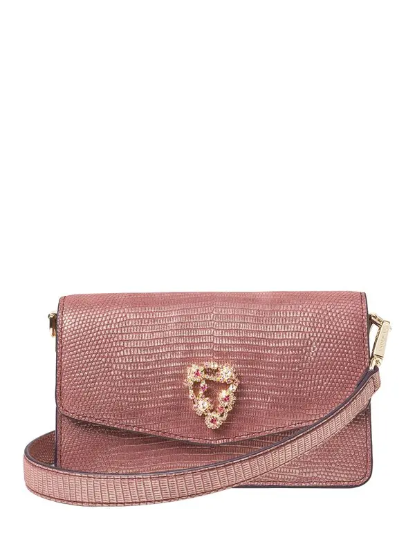 ASPINAL OF LONDON Eliza Clutch Bag - Purple