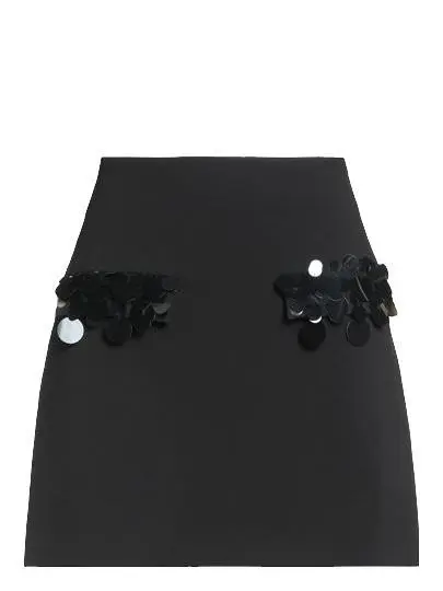 MSGM Mini Pencil Skirt With Appliqués - Black