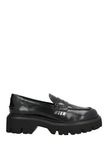 MSGM Leather Loafers - Black