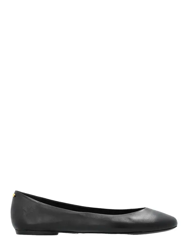 LANVIN Leather Ballerina Flats - Black