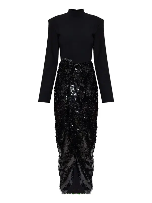 Remain Birger Christensen Dress With Sequin Skirt - Black