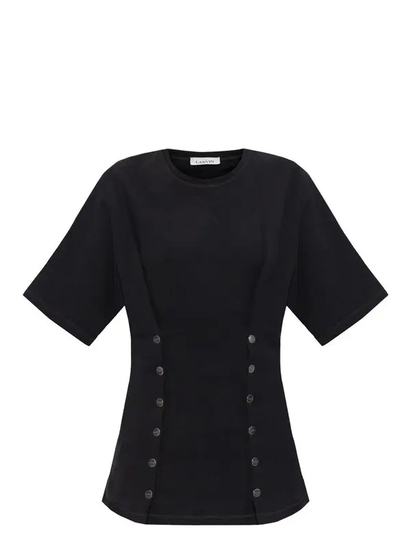 LANVIN T-shirt With Appliqués - Black