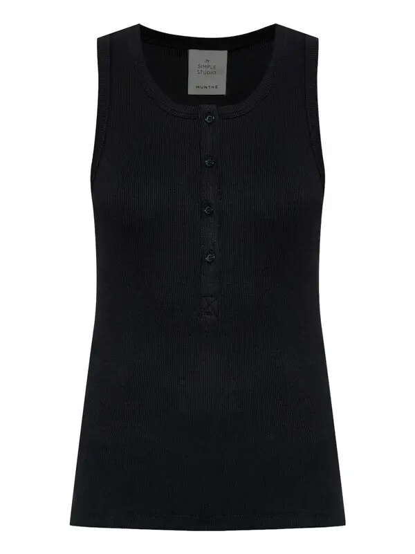 Munthe Boma' Ribbed Tank Top - Black