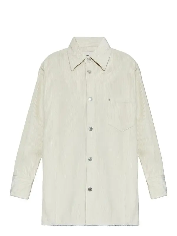 Ami Corduroy Shirt - Grey