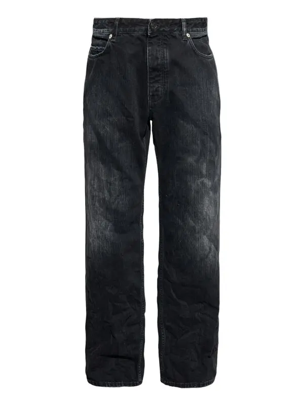 Balenciaga Vintage-effect Regular Fit Jeans - Black