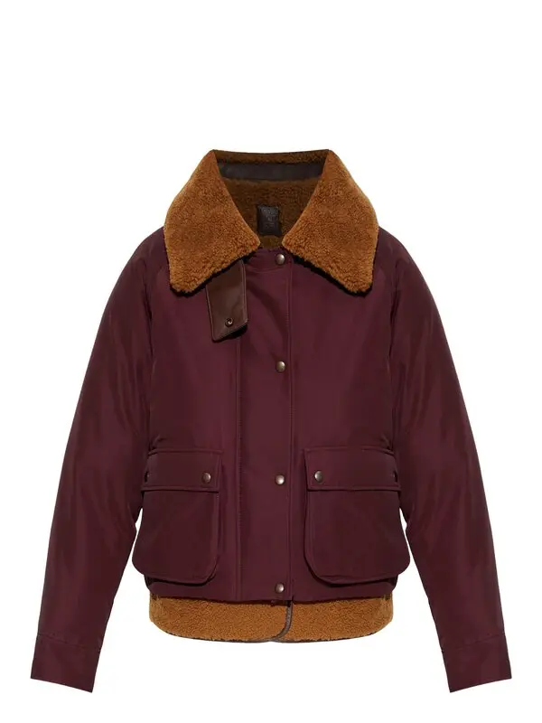 Loewe Double-layered Jacket With Vest - Burgundy