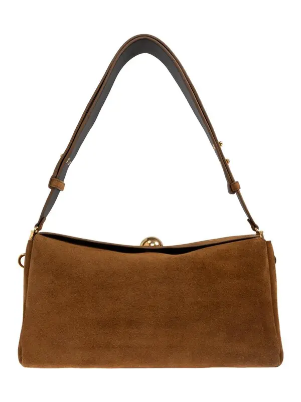 Ami Suede Shoulder Bag - Brown