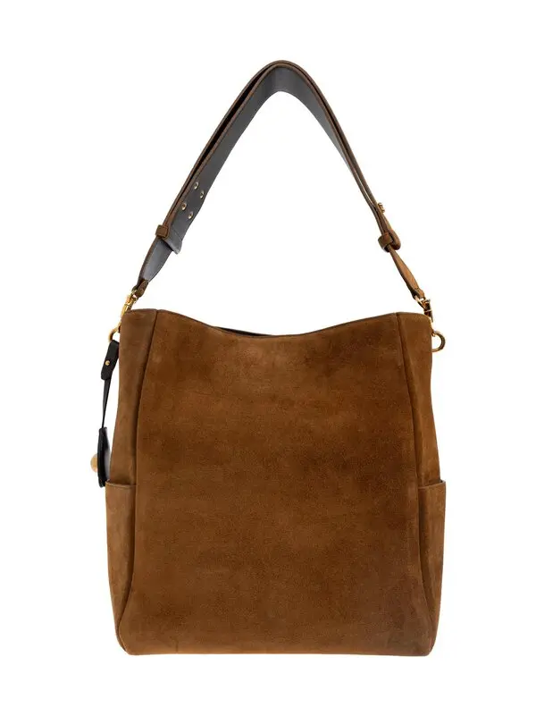 Ami Suede Shopper Bag - Brown