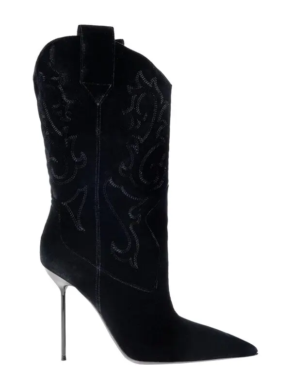 Paris Texas Lidia Heeled Ankle Boots - Black