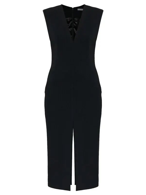 Givenchy Fitted Wool Midi Dress - Black