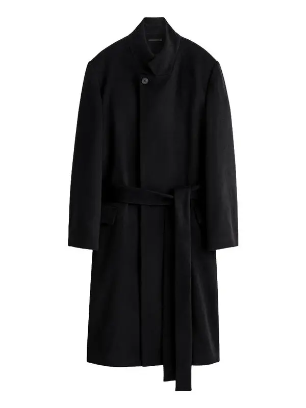 Cos Tailored Wool Long Coat - Black