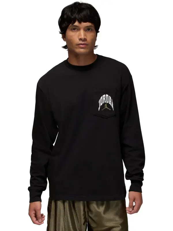 JORDAN Brooklyn Realtree Long-sleeve Pocket Crew Neck - Black