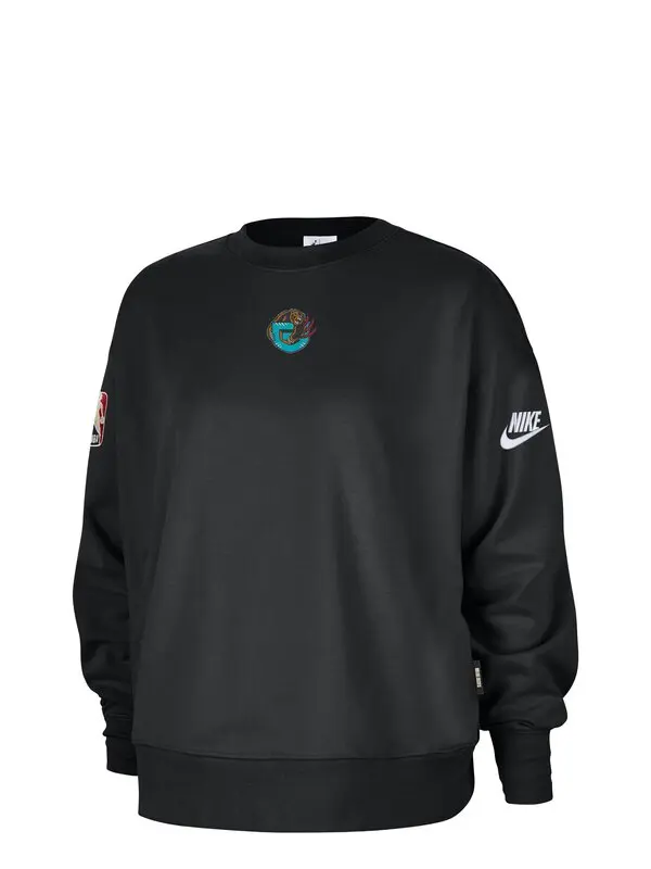 Nike Memphis Grizzlies Hardwood Classics Nba Phoenix Fleece Premium Crewneck Sweatshirt - Black