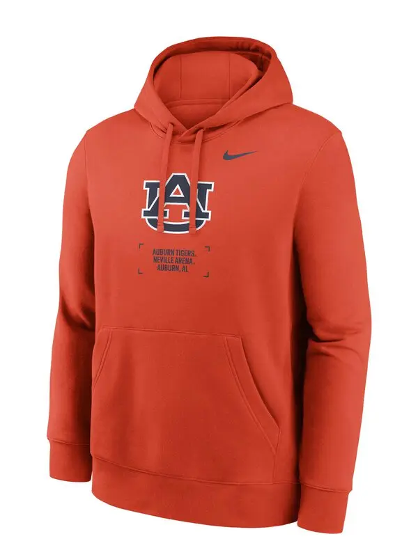 Nike Auburn Club Basketball 2-hit College Pullover Hoodie - Orange