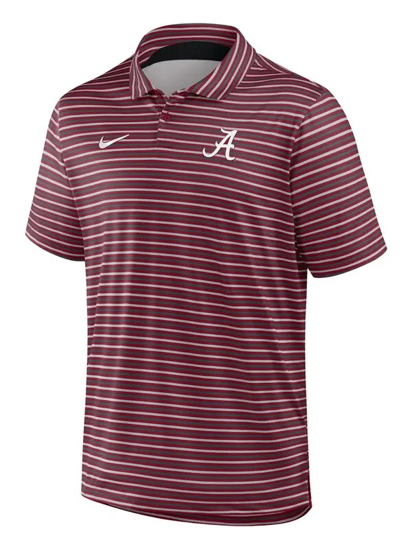 Nike Alabama Tour Stripe Dri-fit College Polo - Red