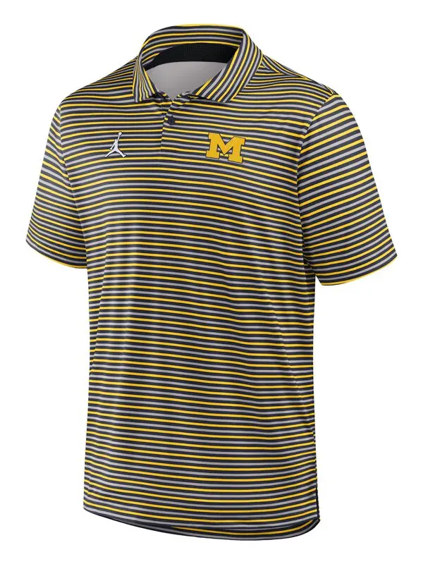 JORDAN Michigan Tour Stripe Brand Dri-fit College Polo - Blue