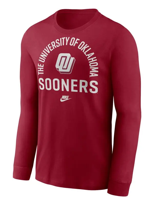 Nike Oklahoma Legacy Arched Logo College Long-sleeve T-shirt - Red