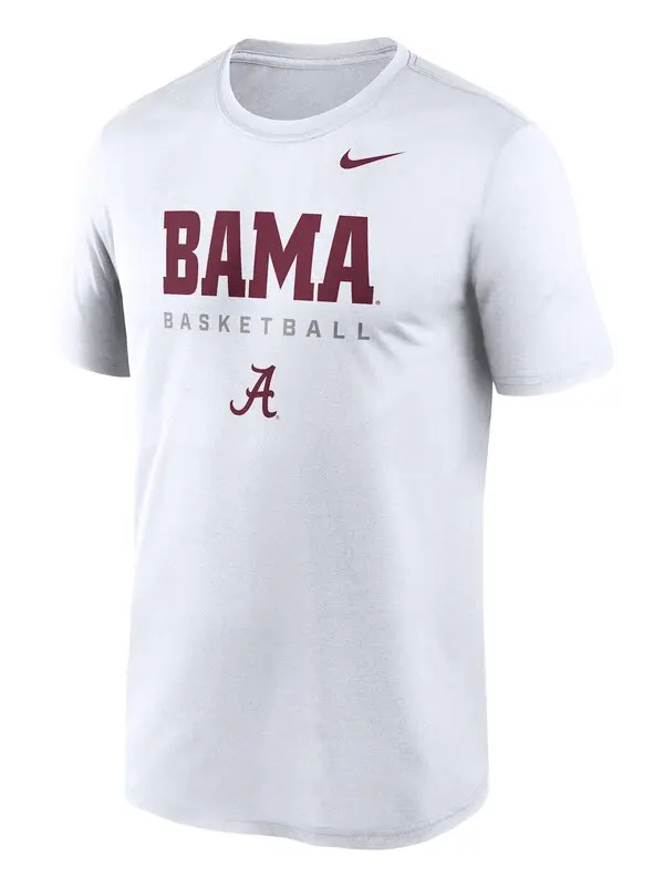 Nike Alabama Courtside Basketball Legend Dri-fit College T-shirt - White