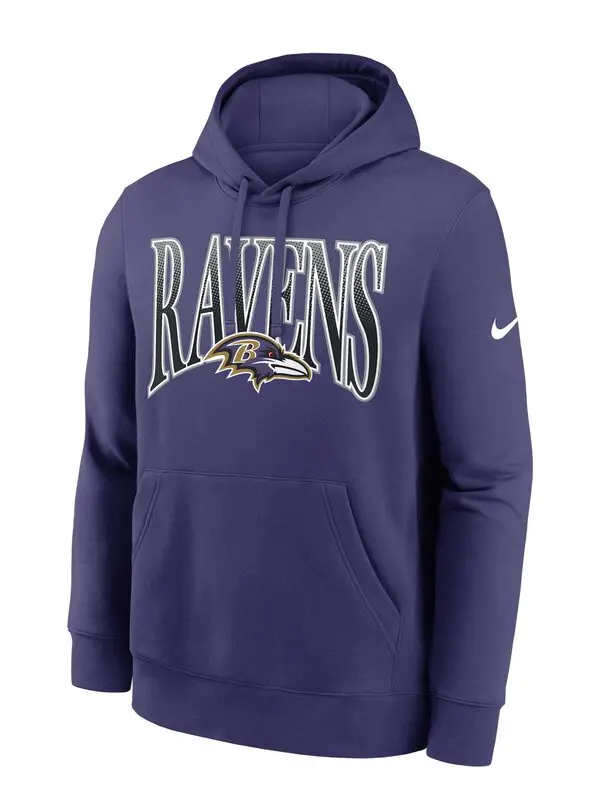 Nike Baltimore Ravens Rewind Club Nfl Pullover Hoodie - Purple