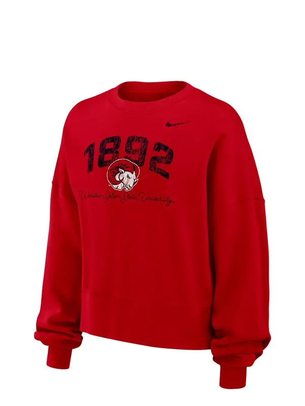 Nike College Phoenix Fleece Crew-neck Sweatshirt - Red