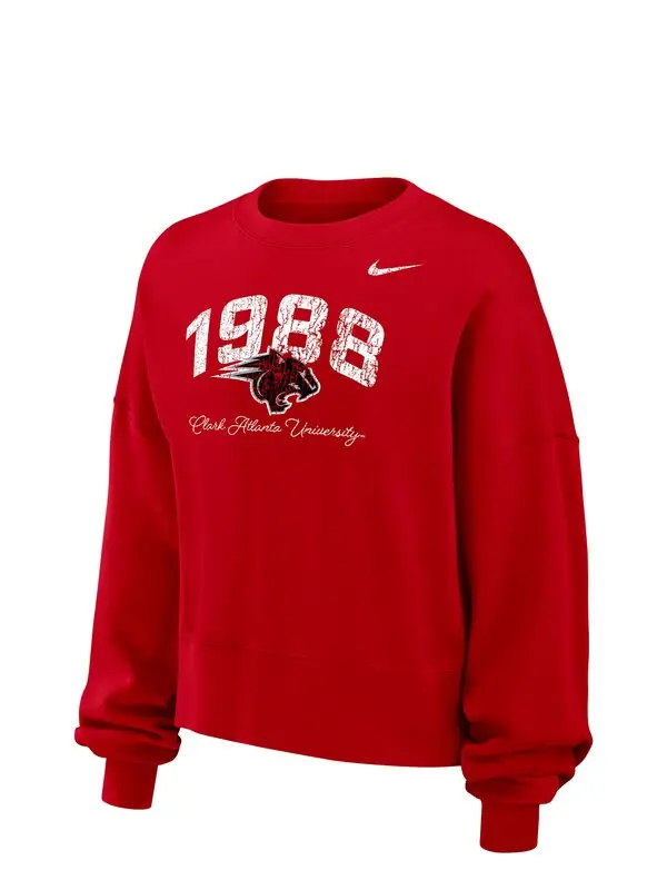 Nike College Phoenix Fleece Crew-neck Sweatshirt - Red