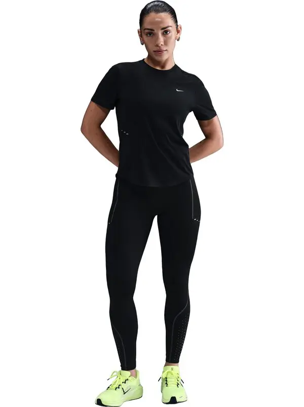 Nike Swift High-waisted 7/8 Running Leggings With Reflective Accents - Black