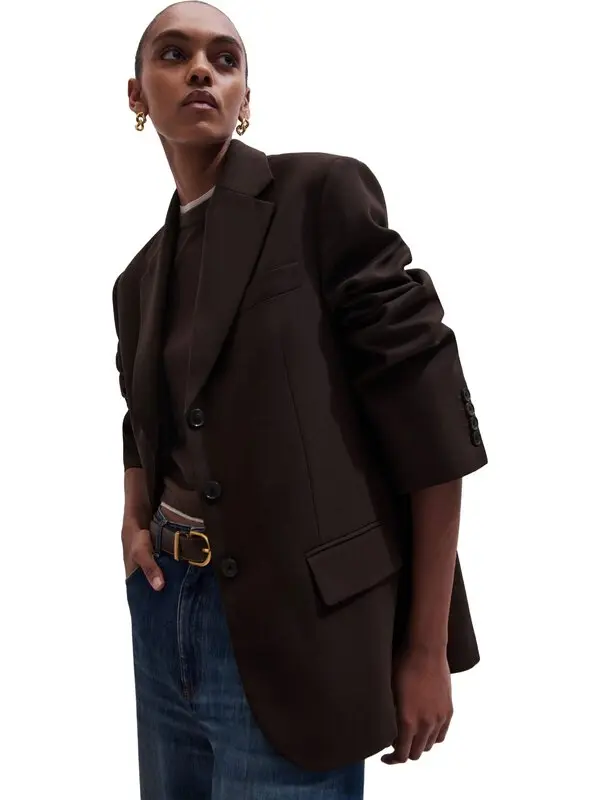ME+EM Oversized Blazer - Ganache Brown
