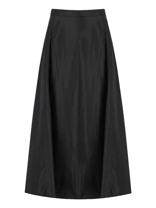 Add Nylon Long Skirt - Black