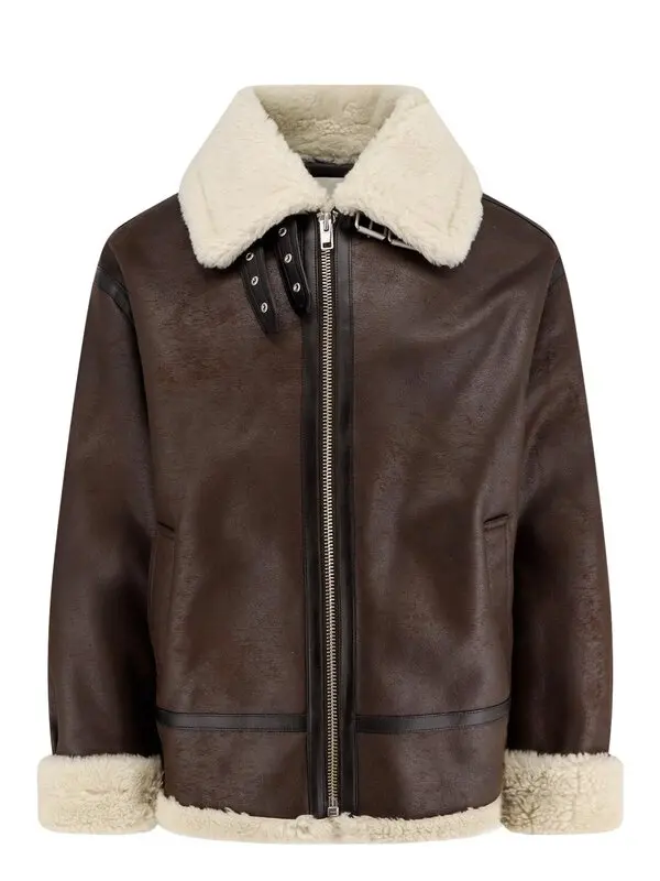 DUNST Ecoshearling Jacket - Brown