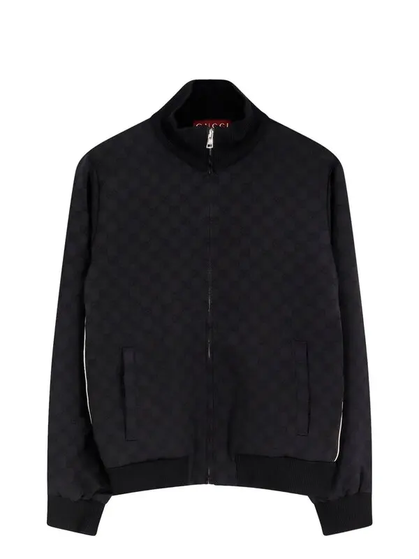 Gucci Viscose Blend Zip-up Sweatshirt - Black