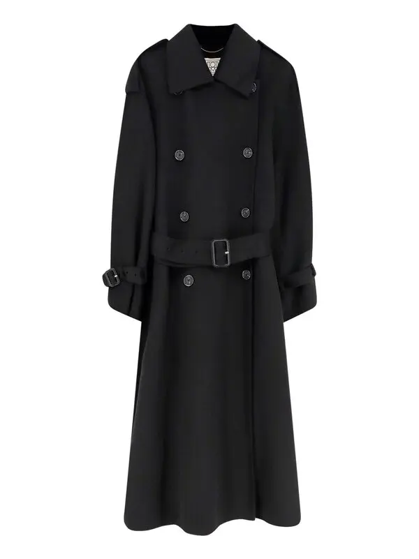 TOTEME Doublé Winter Wool Trench - Black