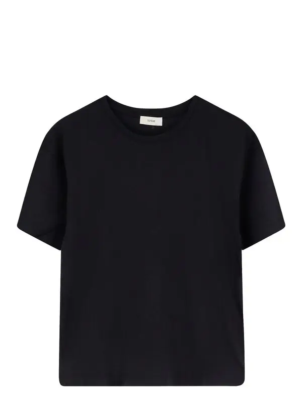TOTEME Lyocell And Organic Cotton T-shirt - Black
