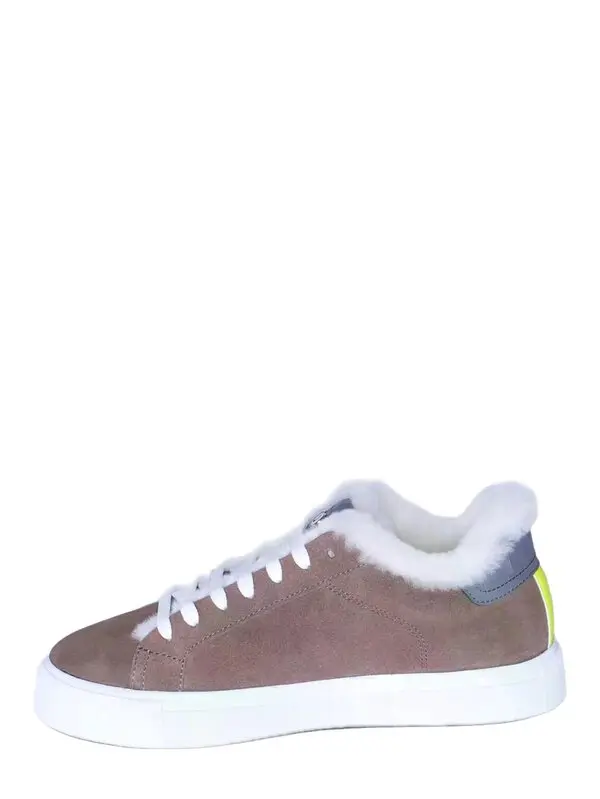 HIDE&JACK Fur Trim Sneakers - Brown