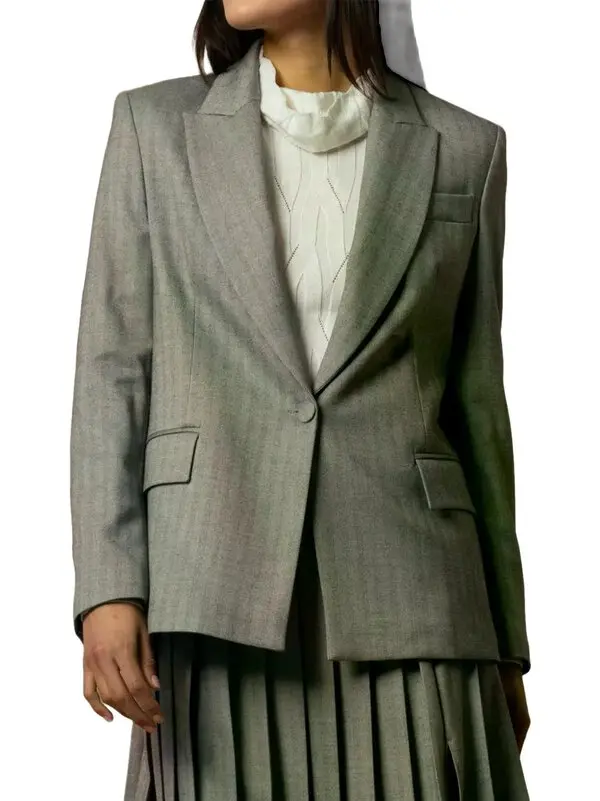 KOCCA Single-breasted Blazer With Notched Lapels - Grey