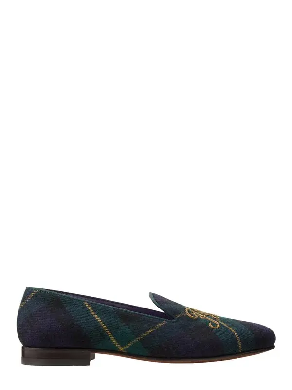 Ralph Lauren Alonzo Plaid Wool-blend Slipper - Gordon