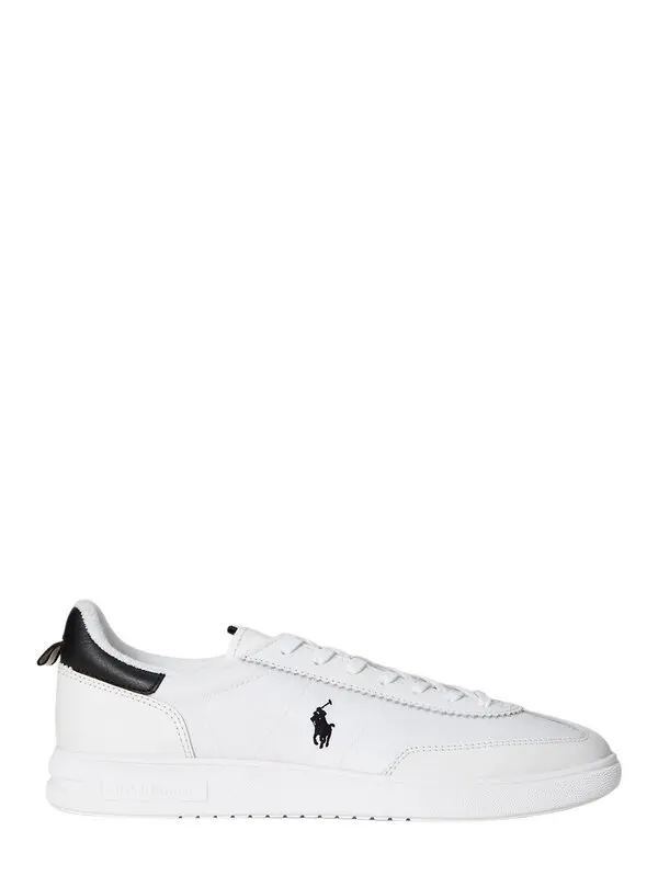 Ralph Lauren Bedford Leather-suede Sneaker - White/black