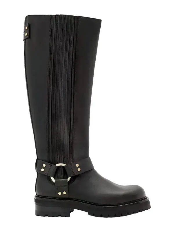 ALLSAINTS 450mm Maddie Leather Boots - Black