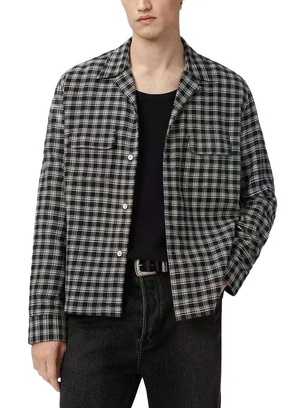 ALLSAINTS Horton Checked Shirt - Black