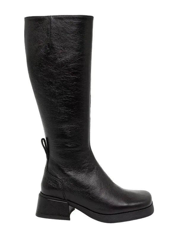 MIISTA 45mm Brunildha Square-toe Knee-high Boots - Black