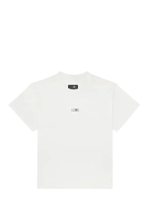 MAISON MARGIELA Round-neck Graphic Logo T-shirt - White