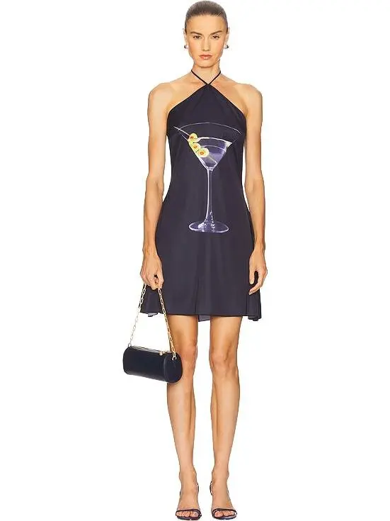 TYLER MCGILLIVARY Nadia Halter Dress - Martini