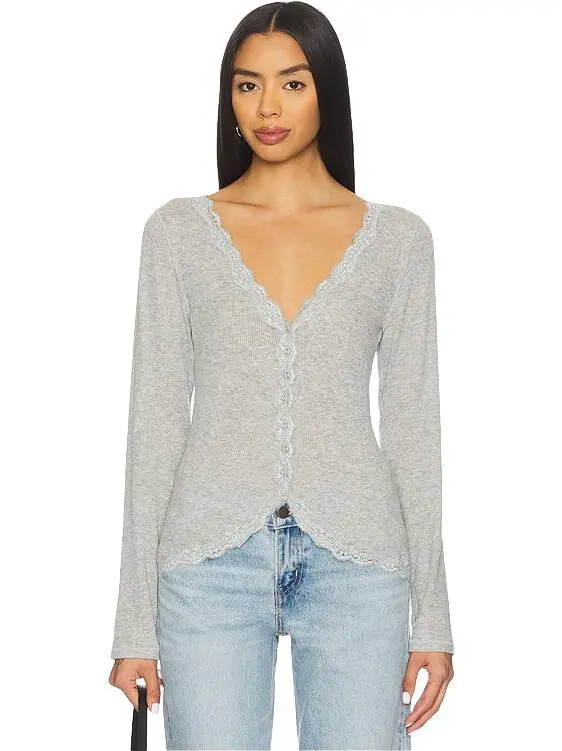 Free People X Intimately Fp Big Love Cardi - Heather Grey
