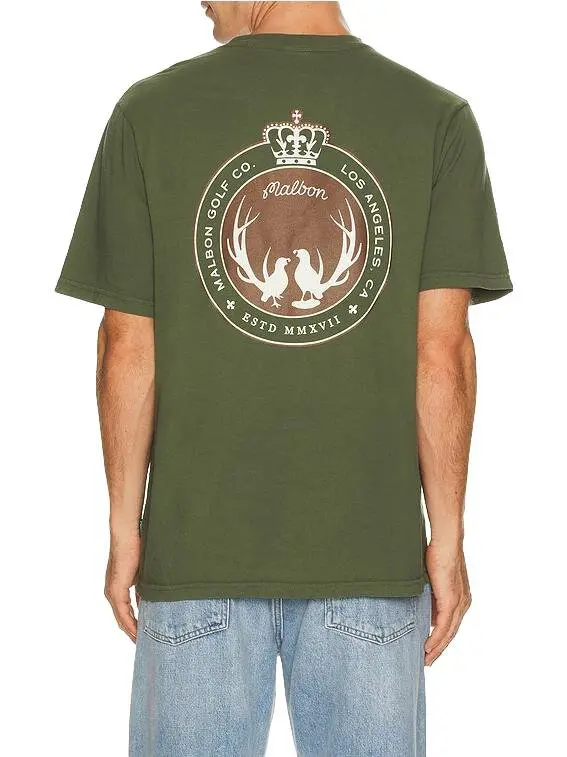 MALBON Oakwood T-shirt In Army - Olivine