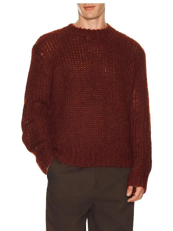 ALLSAINTS Myles Crew Neck Sweater - Rust Red