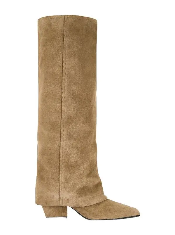 Paris Texas Jane Fold Over Boots 60 - Taupe
