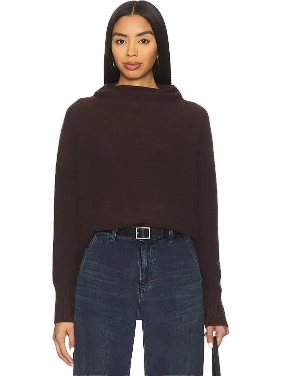 Vince Boiled Funnel Neck Pullover - Truffle