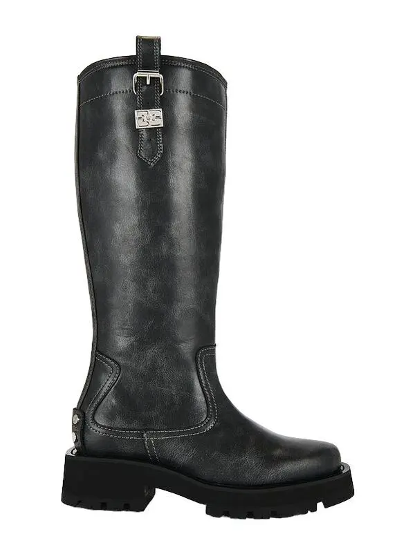 GANNI Studs Boot - Ebony