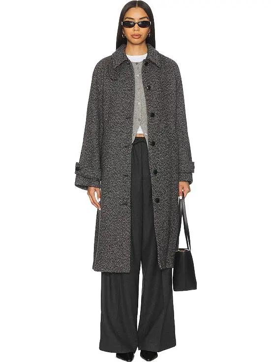 Closed Belted Coat - Grey Heather Melange