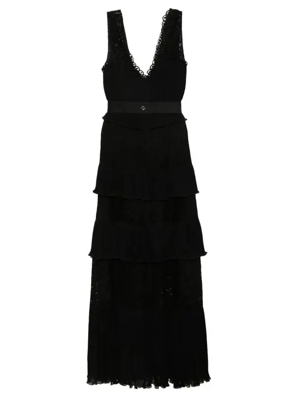 SAIID KOBEISY Floral-lace Maxi Dress - Black