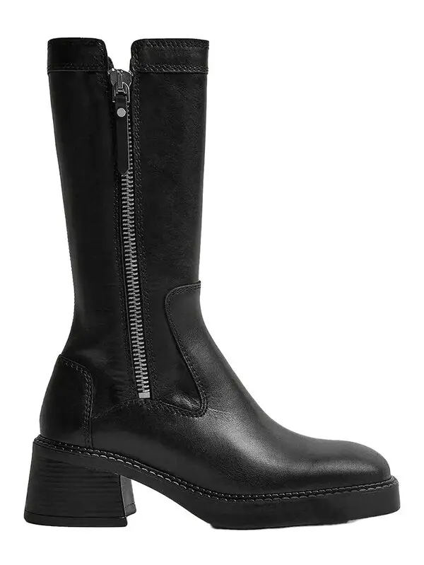 MIISTA 65mm Zip-up Block-heel Boots - Black